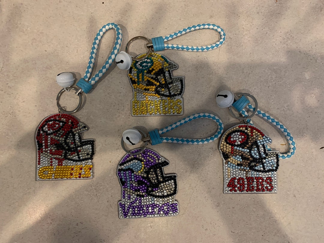 Finished Diamond Painting - NFL Keychains - Etsy