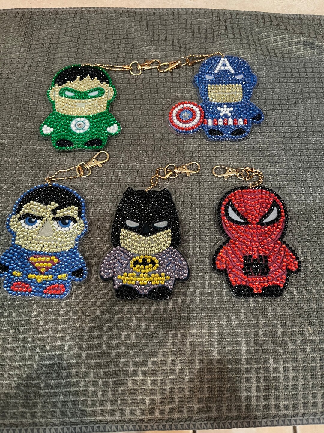 Finished Diamond Painting - Marvel Keychains - Etsy