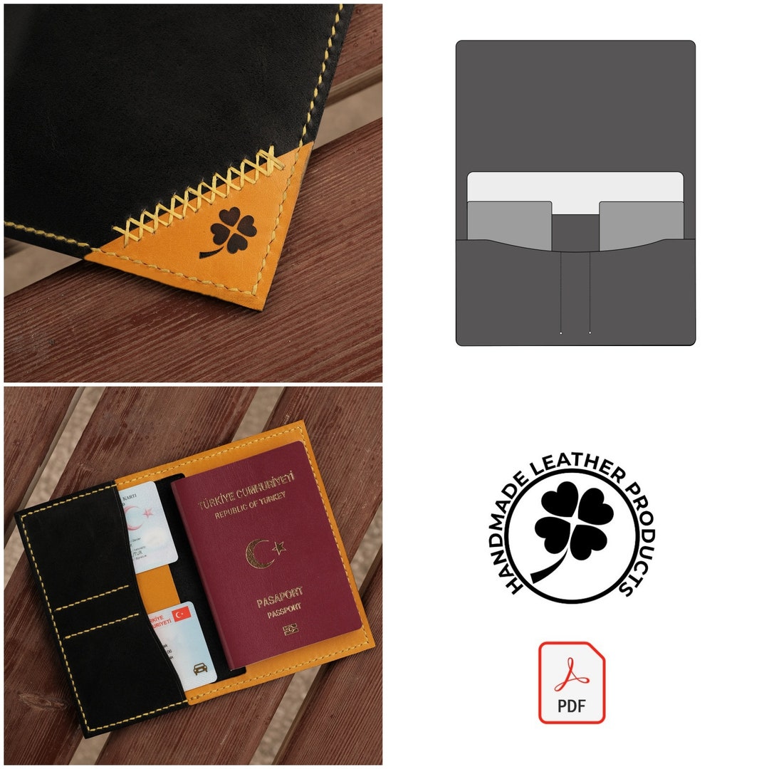 Passport Cover Pdf, Passport Wallet Pattern, Passport Holder Template ...