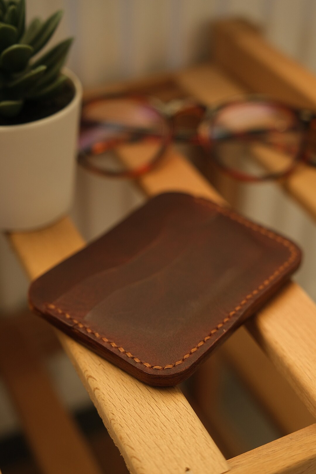 Slim Handmade Wallet, Card Case, Pocket Wallet - Etsy