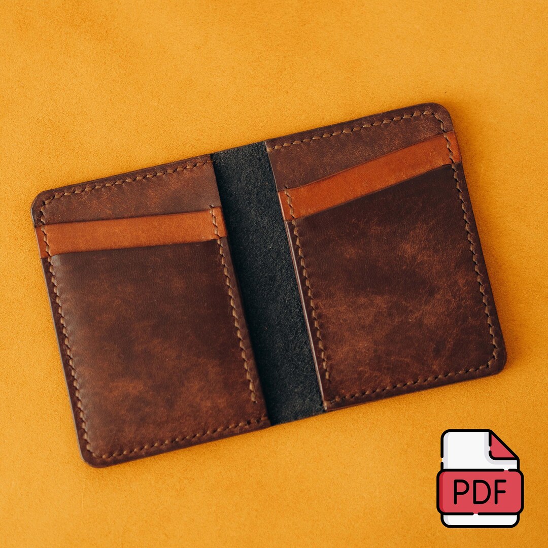 Minimalist Bifold Wallet Pattern PDF, Leather Wallet Template, Slim ...