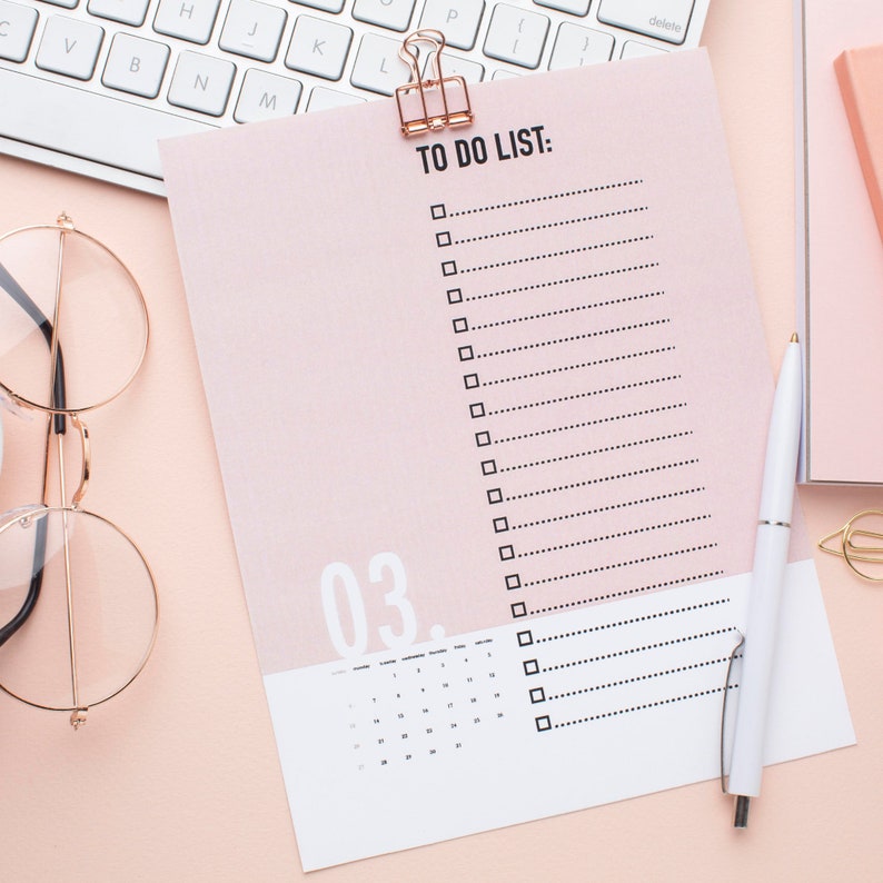 Elegant & Practical to Do List Printable MARCH MONTH Digital ...