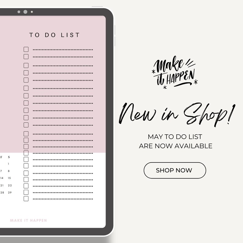 Elegant & Practical to Do List Printable MAY MONTH Digital Productivity ...