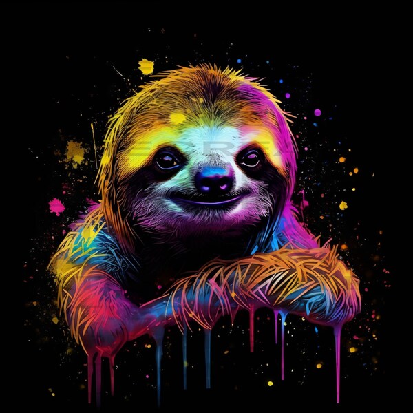 Neon Paint Splatter - Etsy