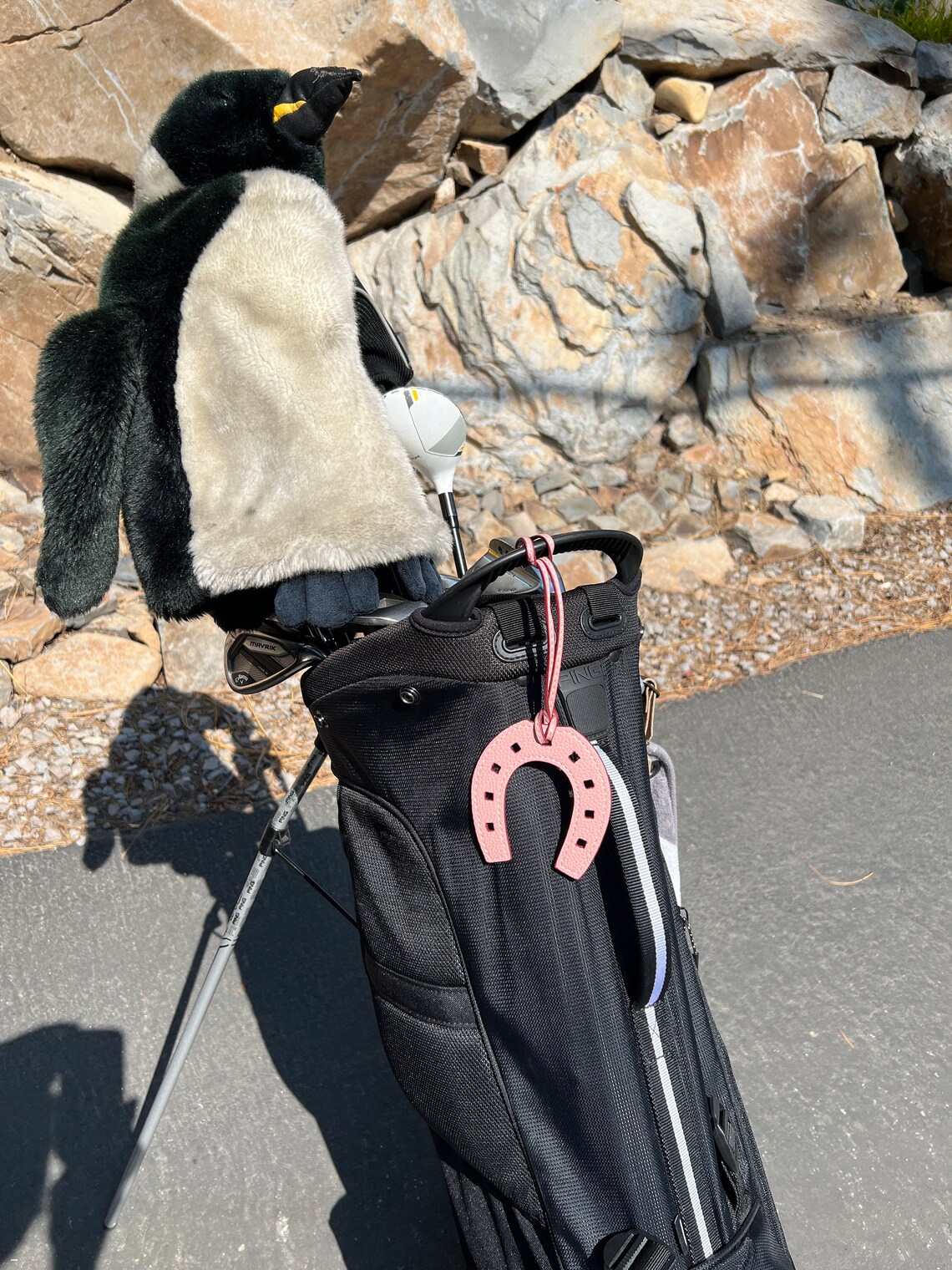 Light Pink Leather Horseshoe Good Luck Bag Charm - Etsy