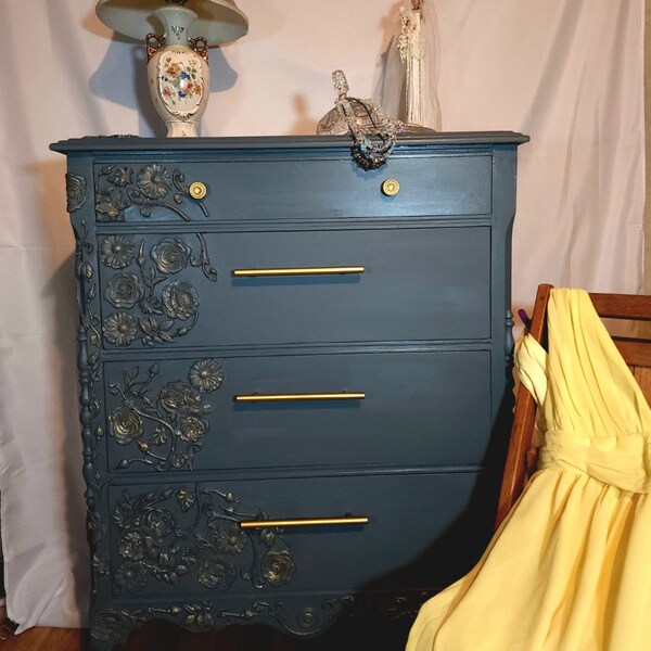 Hand Painted Dresser - Etsy