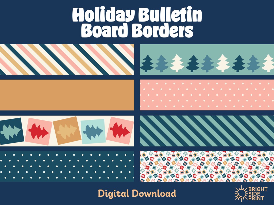 Holiday Bulletin Board Border Printable Bulletin Board - Etsy