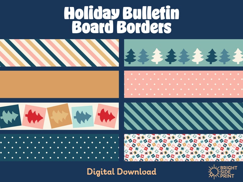 Holiday Bulletin Board Border Printable Bulletin Board - Etsy