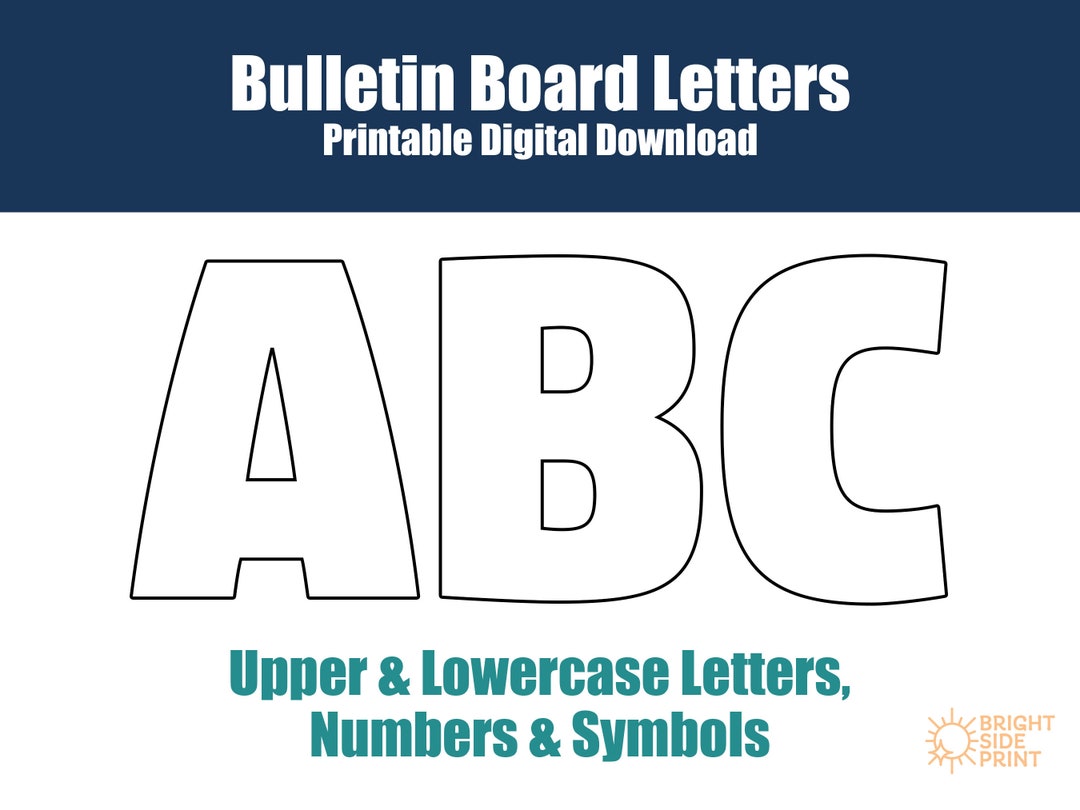 Printable Bulletin Board Letters Classroom Decor Bulletin - Etsy