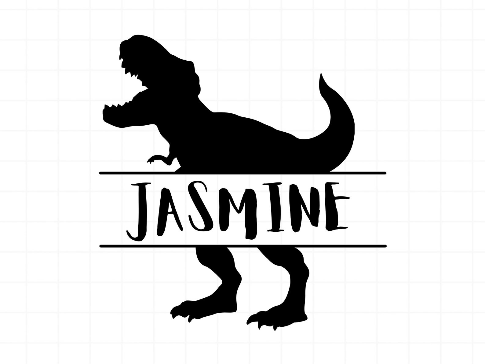 Dinosaur Name Svg Personalized T-rex Svg Dinosaur - Etsy