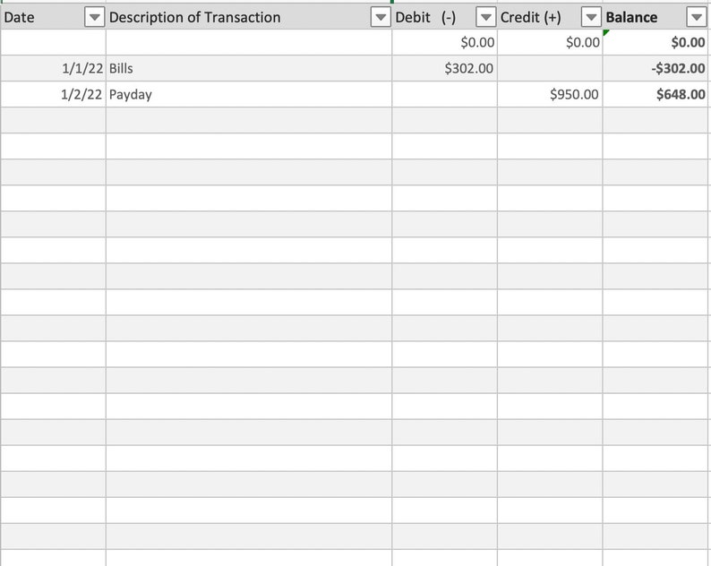 Excel Register Template Worksheet (download) - Keep Track of Finances ...