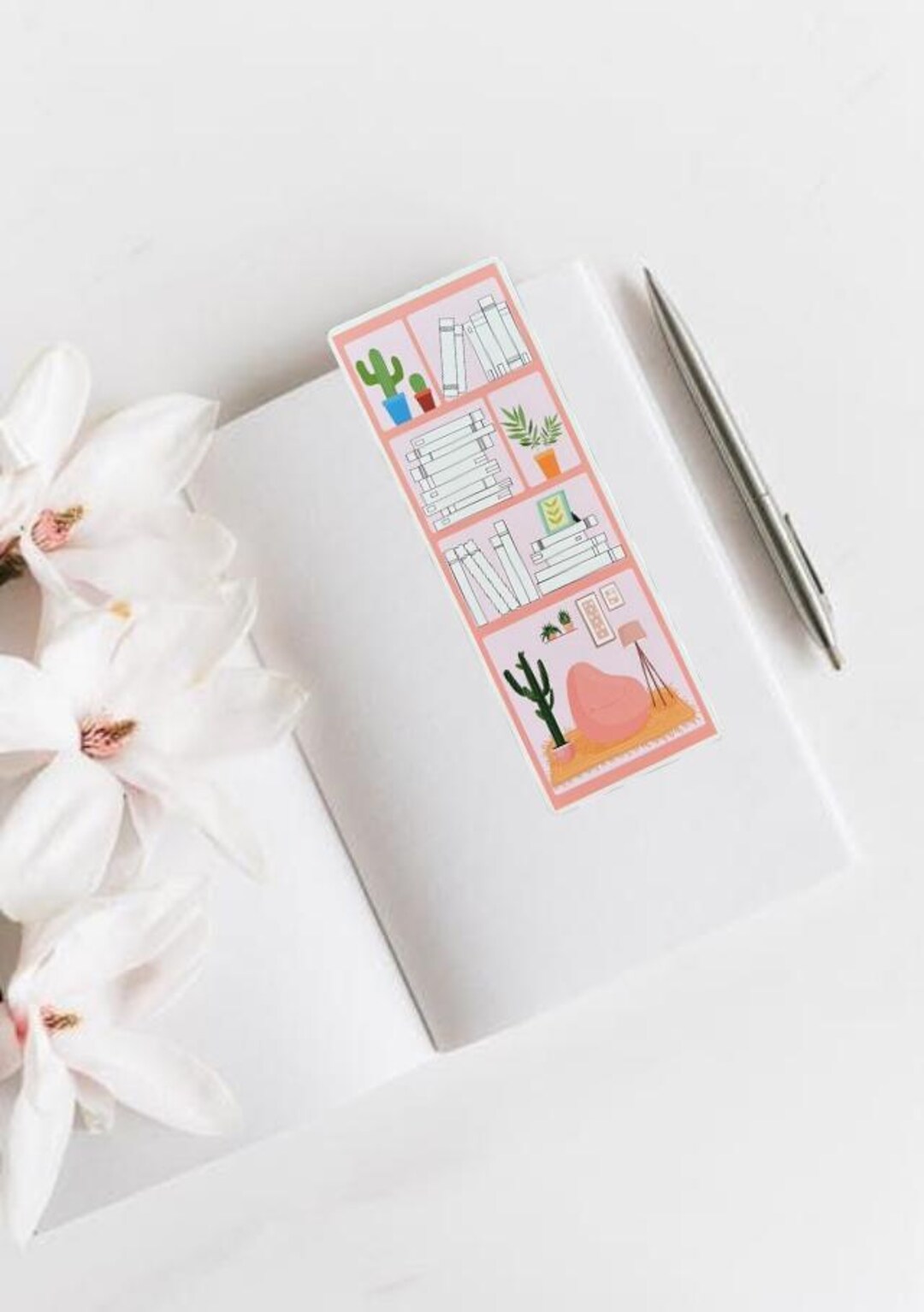 Cozy Setting Bookmark Colorable, Fill-in Bookmark - Etsy