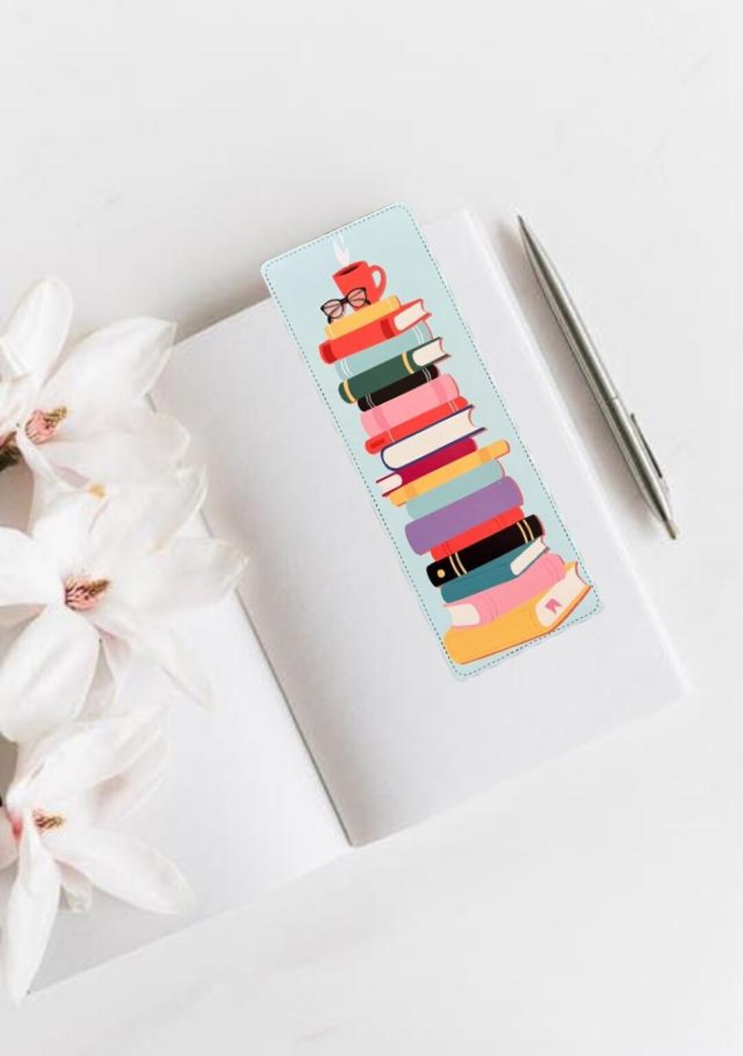 Book Stack Bookmark Fill-in Bookmark - Etsy