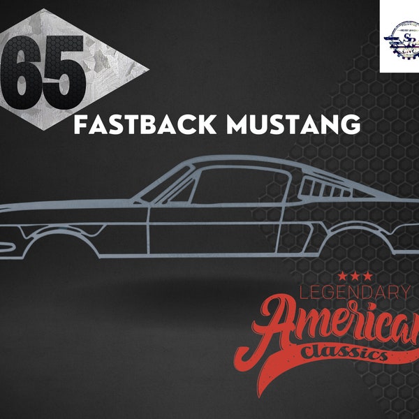 65 ford mustang silhouette - Etsy.de