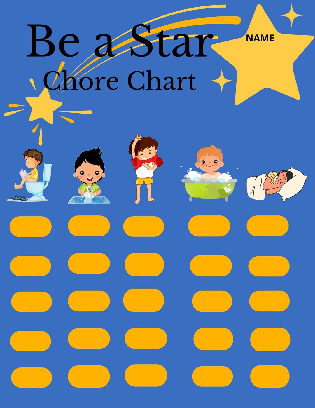 Toddler Chore Chart - Etsy