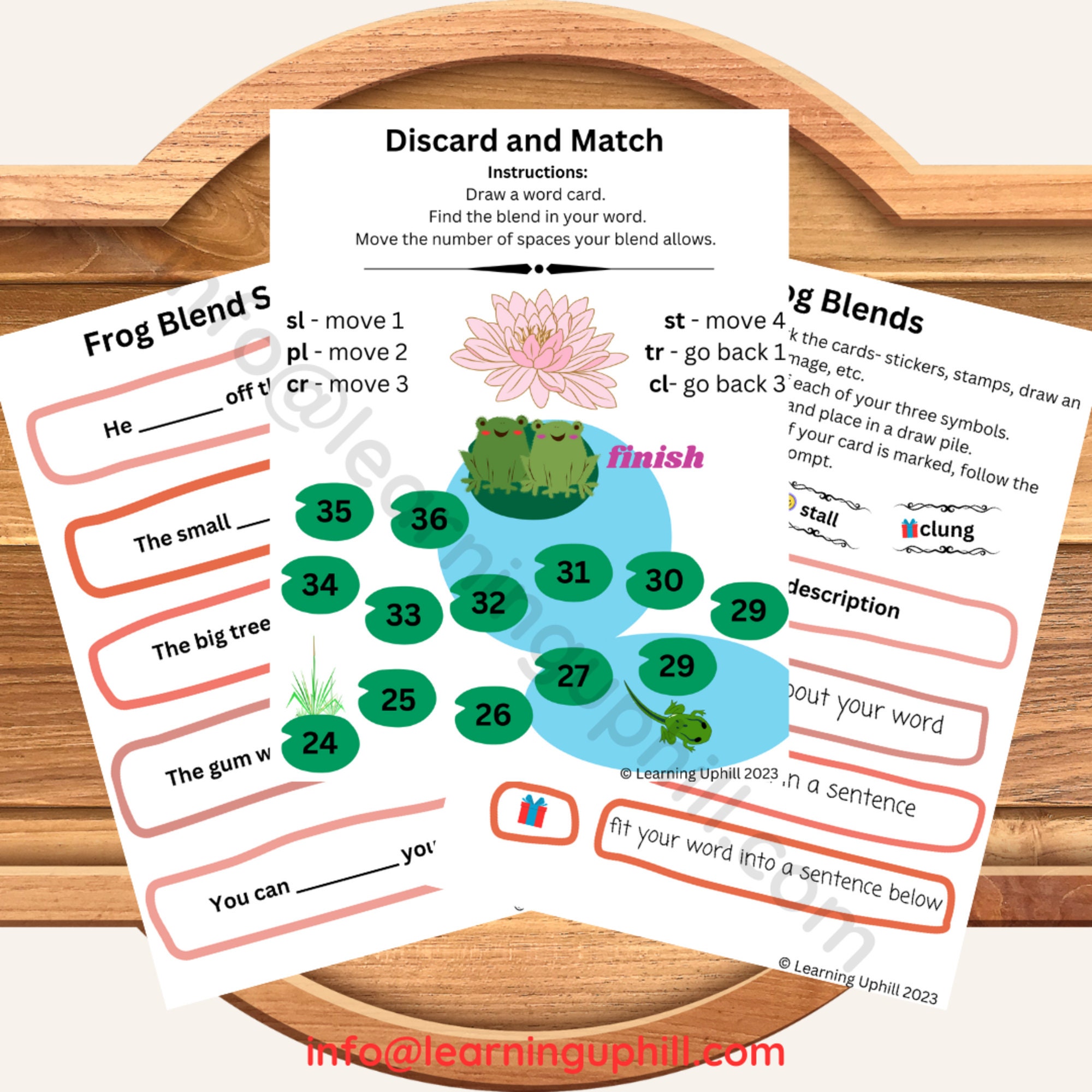 Frog Blends 2 In 1 Game: Printable Phonics Game, Learning Support ...