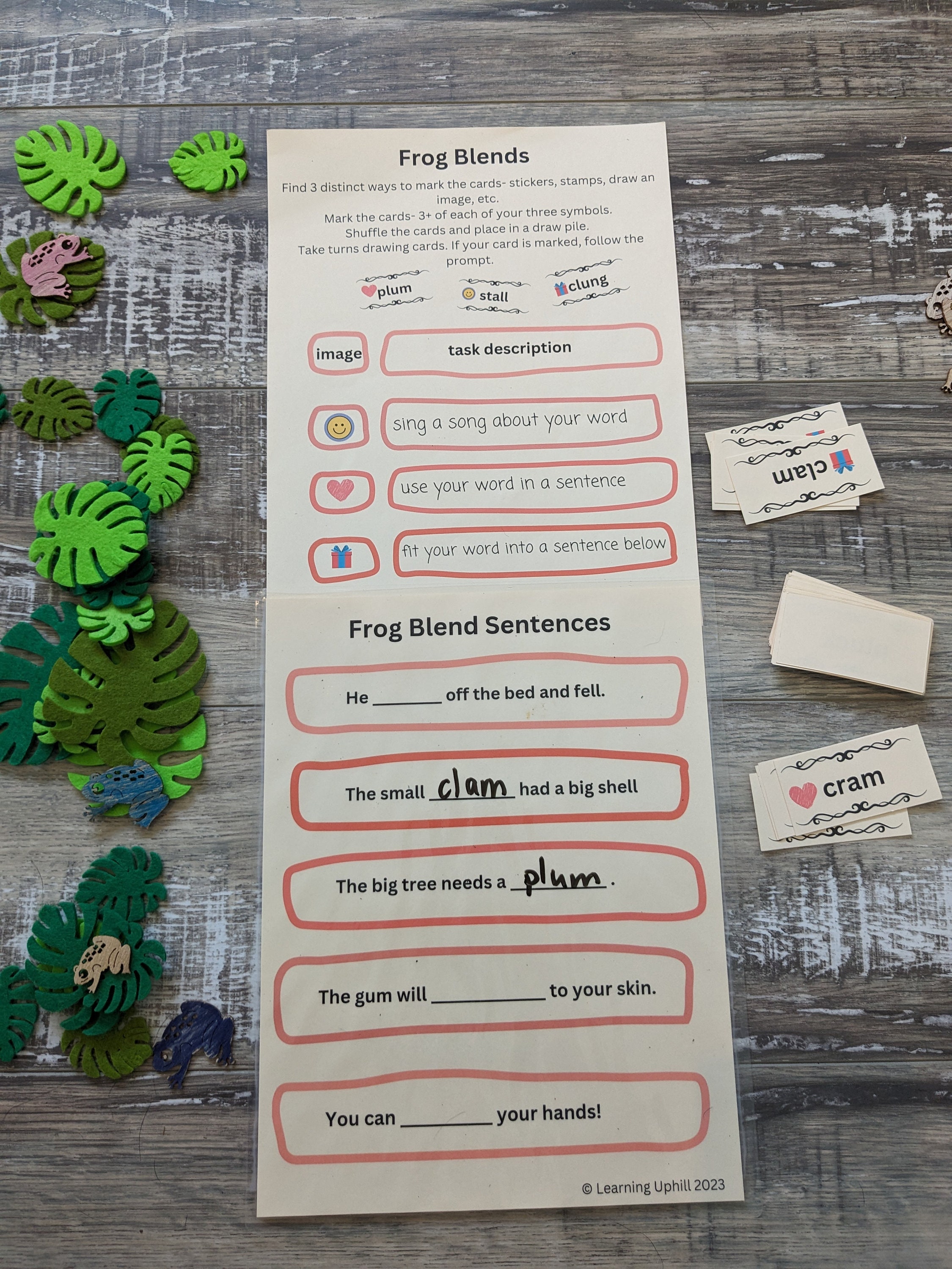 Frog Blends 2 In 1 Game: Printable Phonics Game, Learning Support ...
