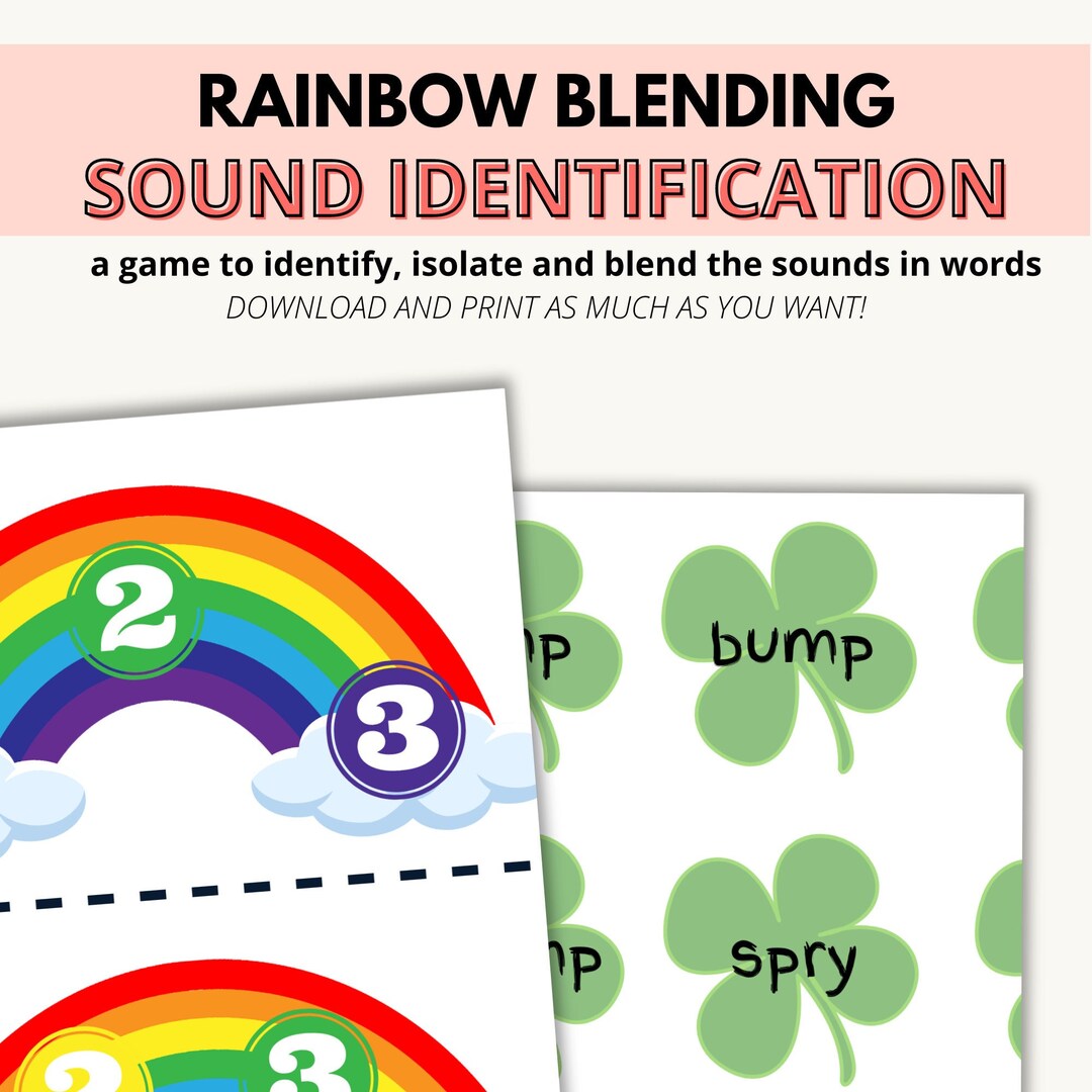 Rainbow Blending: Educational Activities, Digital Download, Worksheet ...