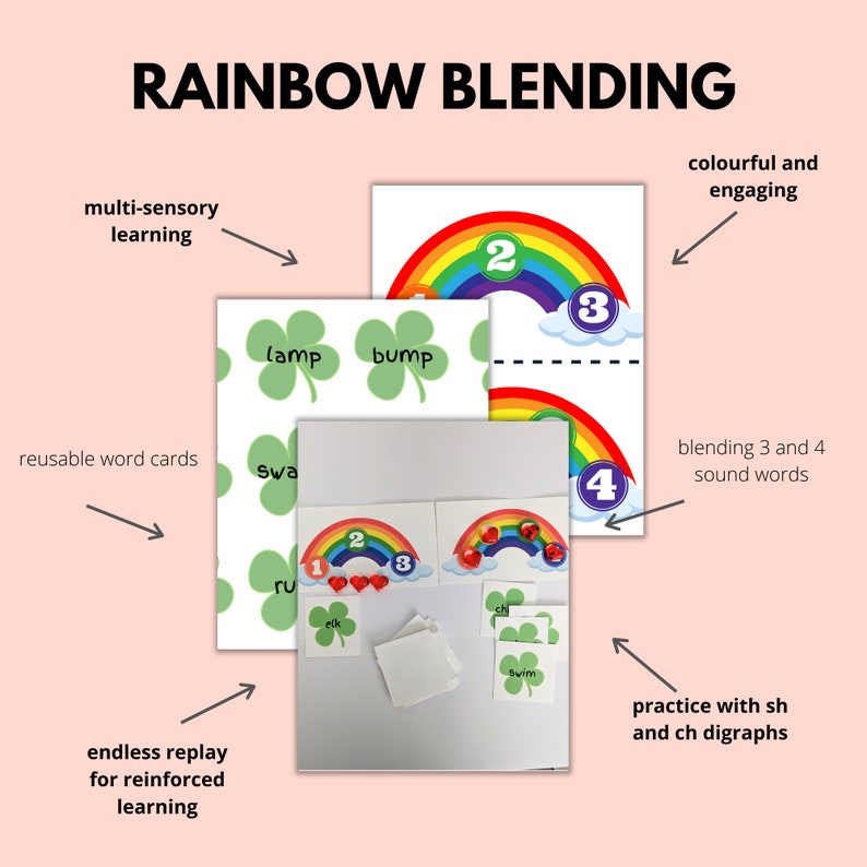 Rainbow Blending: Educational Activities, Digital Download, Worksheet ...