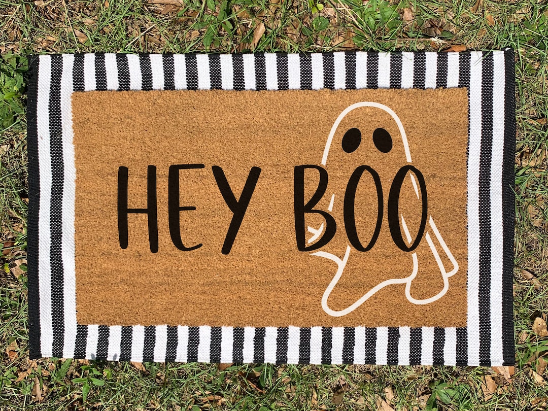 Hey Boo Doormat // Halloween Doormat // Cute Halloween Decor - Etsy