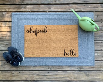 Hello Goodbye Mat - Etsy