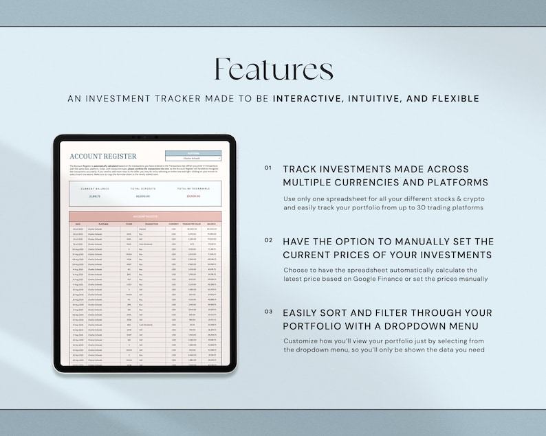 Investment Tracker Stock Portfolio Spreadsheet Google Sheets Trading ...