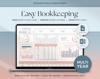 Easy Bookkeeping Spreadsheet Small Business Bookkeeping Template Google ...