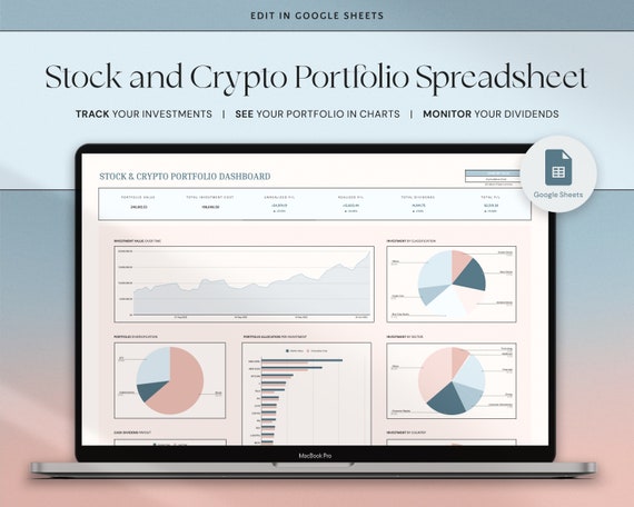 Investment Tracker Stock Portfolio Spreadsheet Google Sheets - Etsy