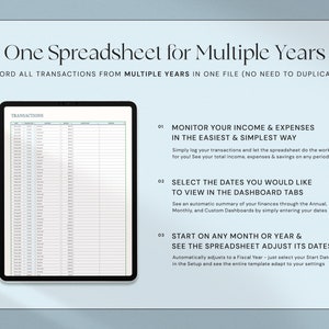 Income and Expense Tracker Spreadsheet Personal Financial Planner Excel ...