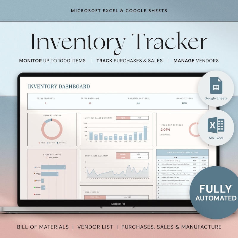Order Excel Template - Etsy UK