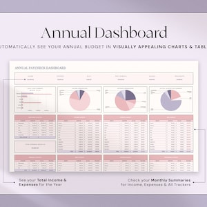 Annual Biweekly Paycheck Budget Google Sheets Excel Weekly Budget ...