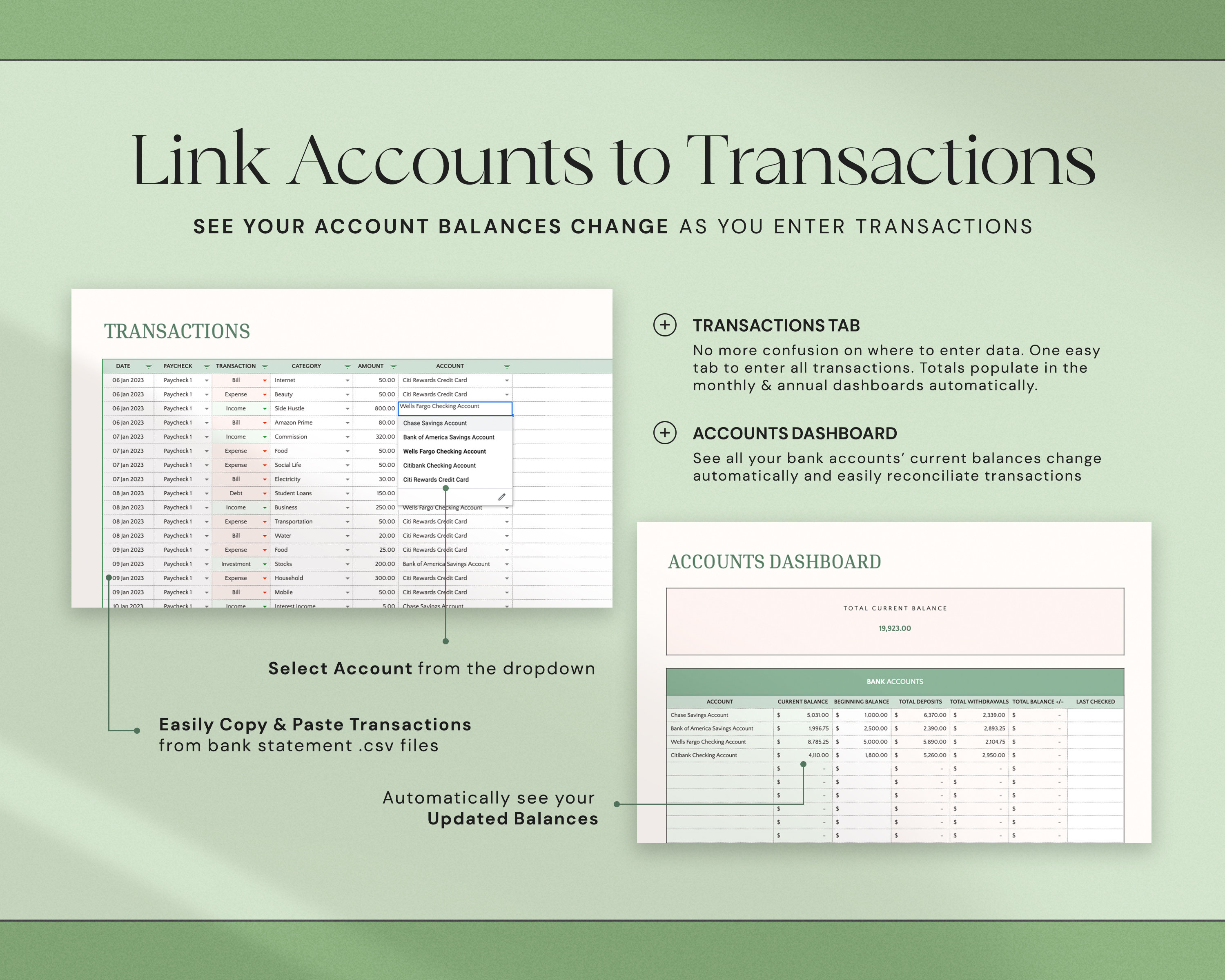 Annual Weekly Paycheck Budget Biweekly Budget Planner Google Sheets ...