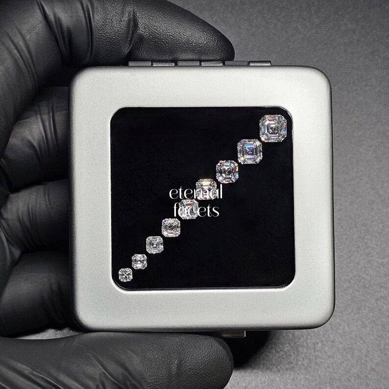 Asscher Cut Diamond for Engagement Rings, EF-VS Lab Created Diamond ...