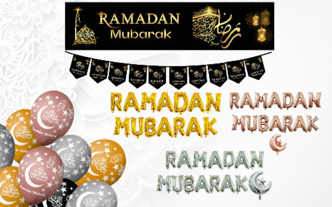 Ramadan Mubarak Banners/flags Decoration Holy Month Celebrate - Etsy