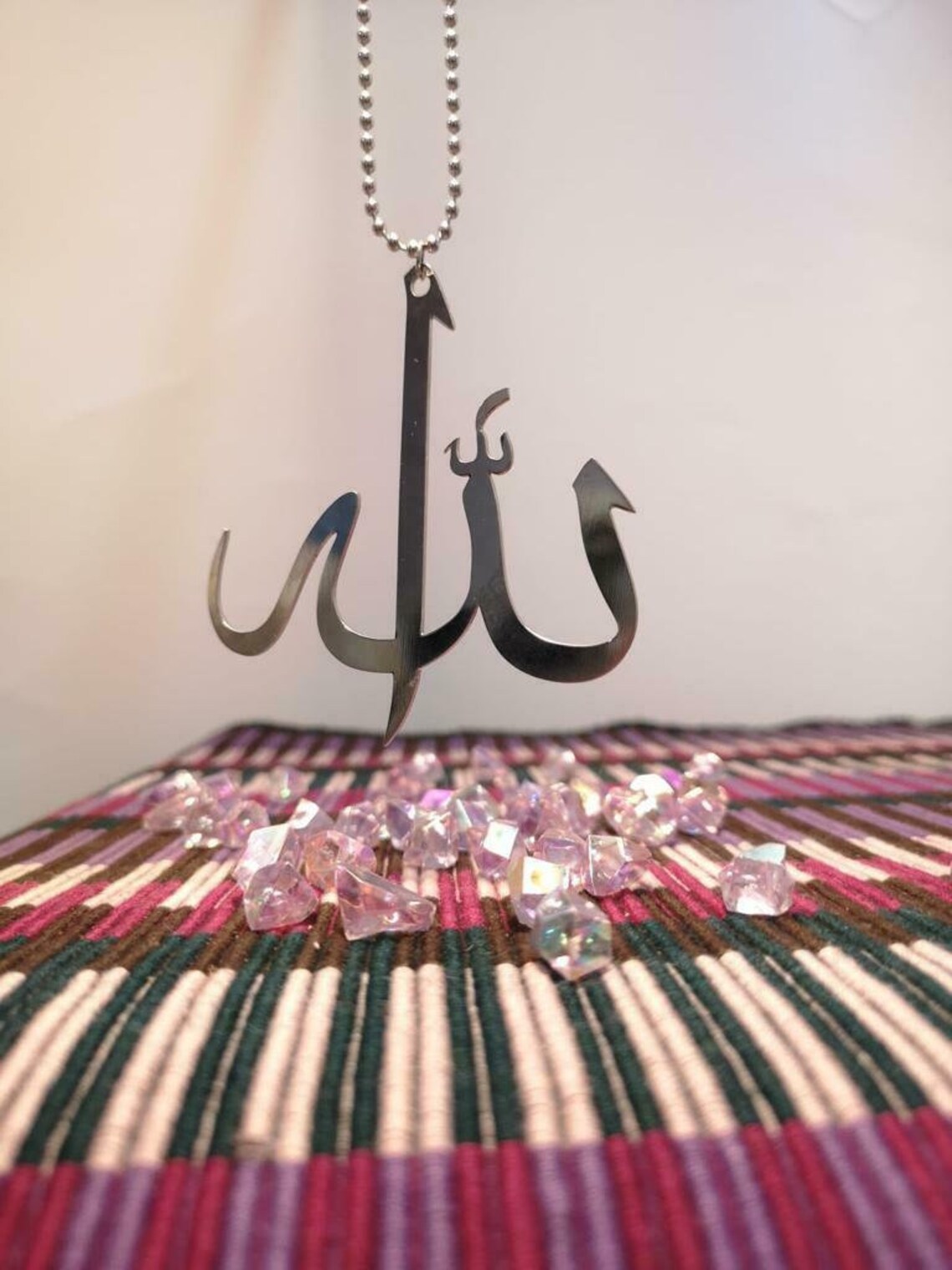 New ALLAH Muhammad Arabic Islamic Muslim Pendant Chain Car | Etsy