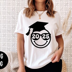 2025 Graduation Smiley Face Svg Png | Preschool Graduation Shirt Svg ...