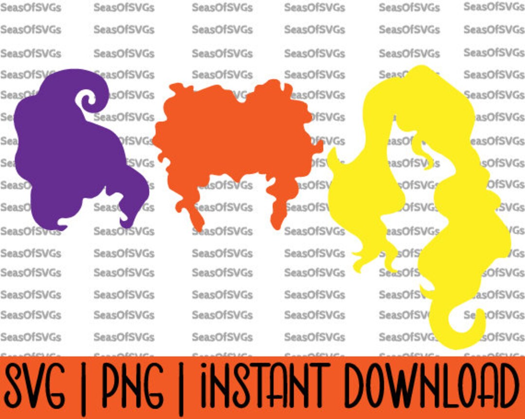 Hocus Pocus Hair SVG PNG Hocus Pocus Halloween Svg Sanderson - Etsy