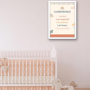 Boho Classroom Rules Poster Digital Download, Inspirational Wall Art ...