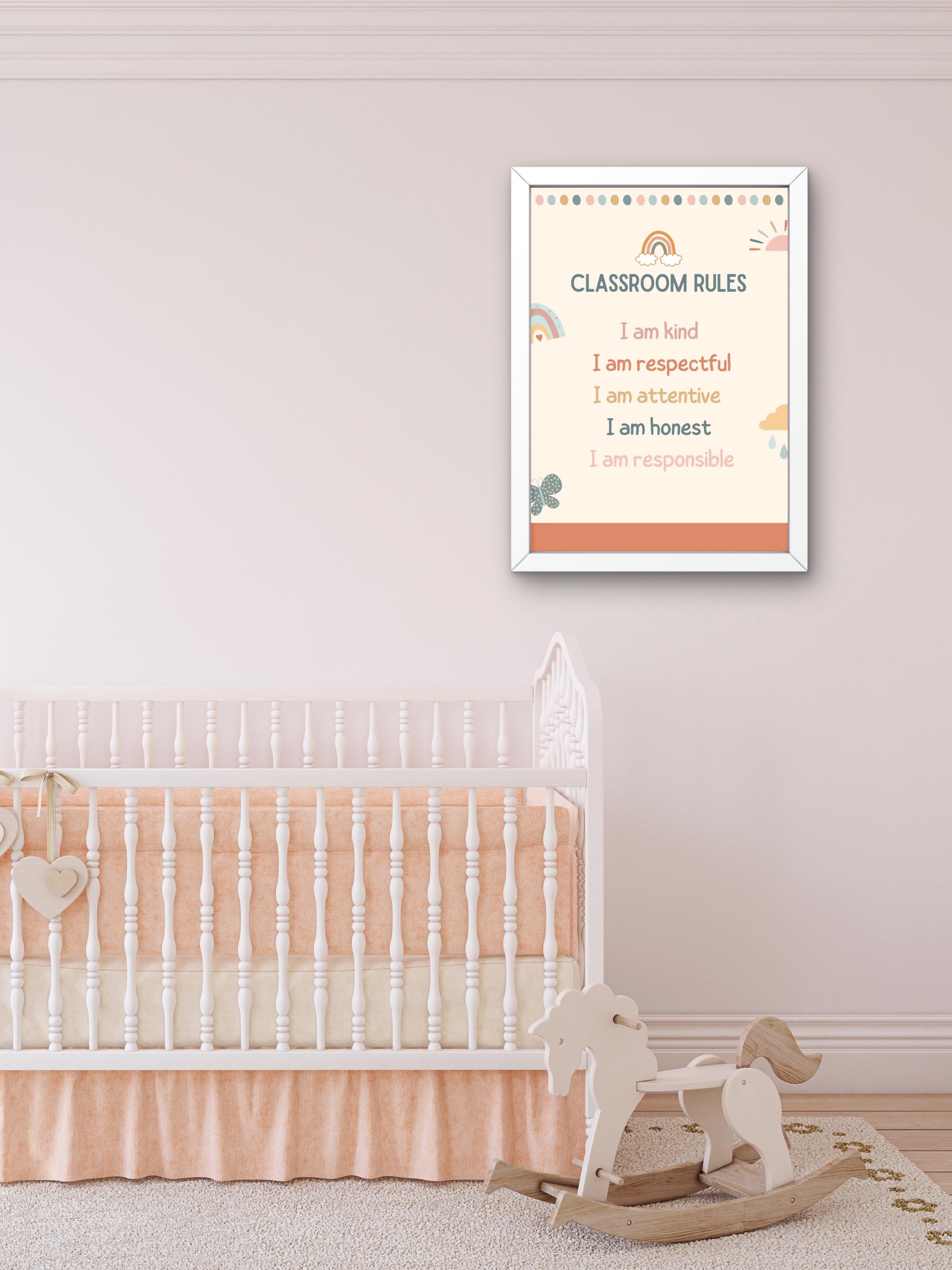 Boho Classroom Rules Poster Digital Download, Inspirational Wall Art ...