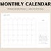 Minimalist Monthly Calendar Planner Inspirational Quotes 2025 Wall ...