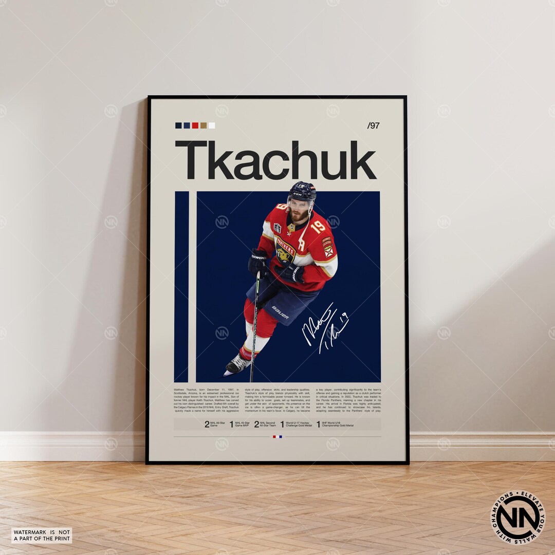 Matthew Tkachuk Poster, Florida Panthers Poster, NHL Poster, Hockey ...