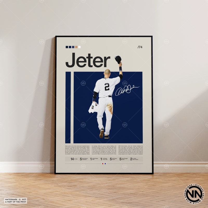 Derek Jeter Poster - Etsy