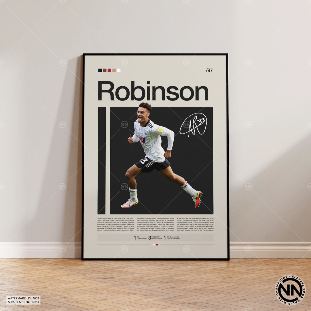 Antonee Robinson Poster, Fulham Poster, Soccer Gifts, Sports Poster ...