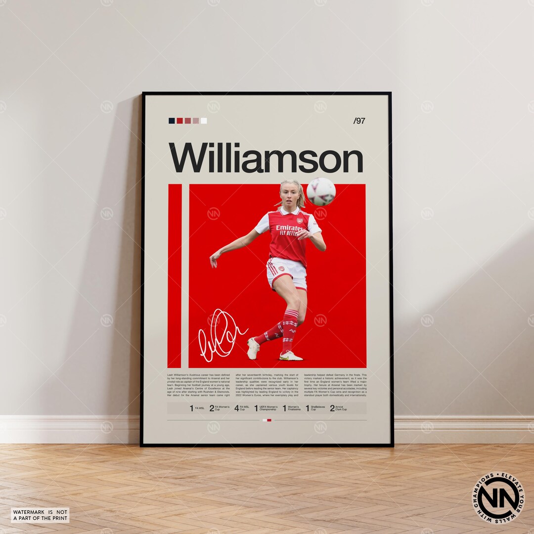 Leah Williamson Poster, WSL Poster, Arsenal Poster, Sports Poster ...