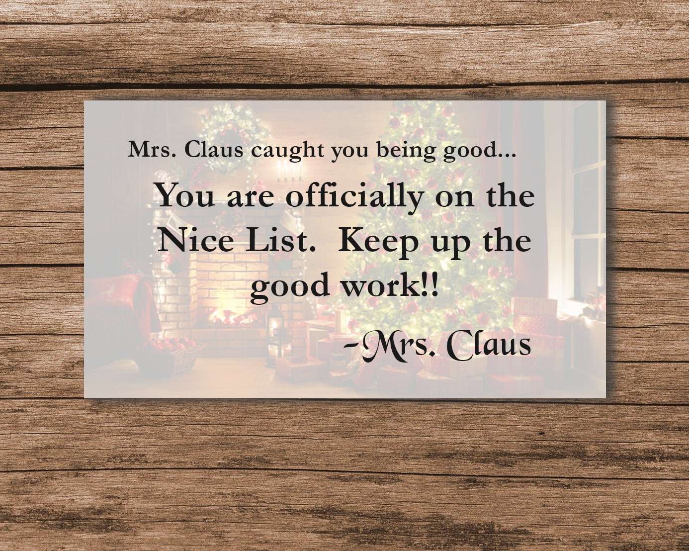 Mrs. Claus Caught You Being Good Cards Digital Download - Etsy