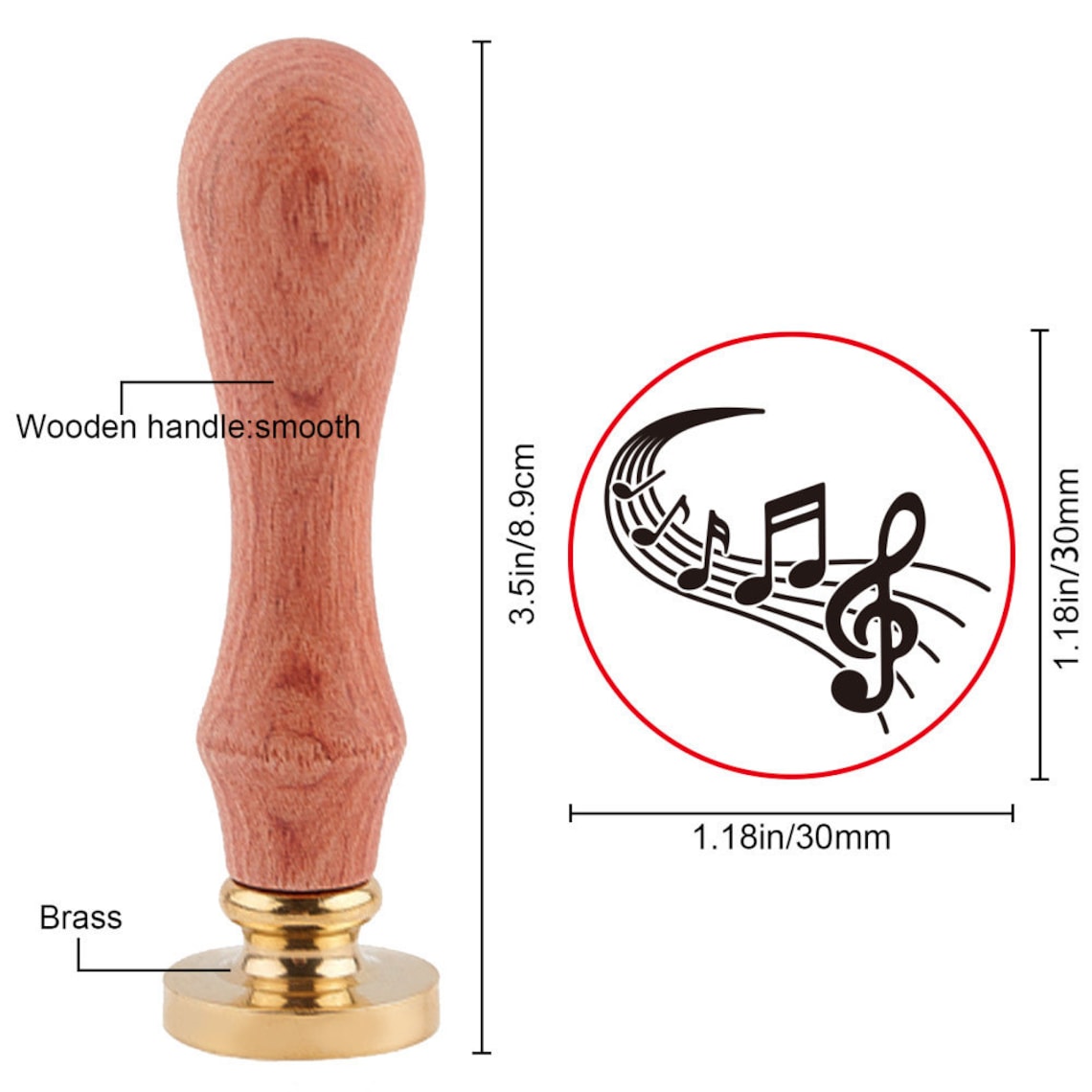 Musical Notes Wax Stamp With Handle - Etsy