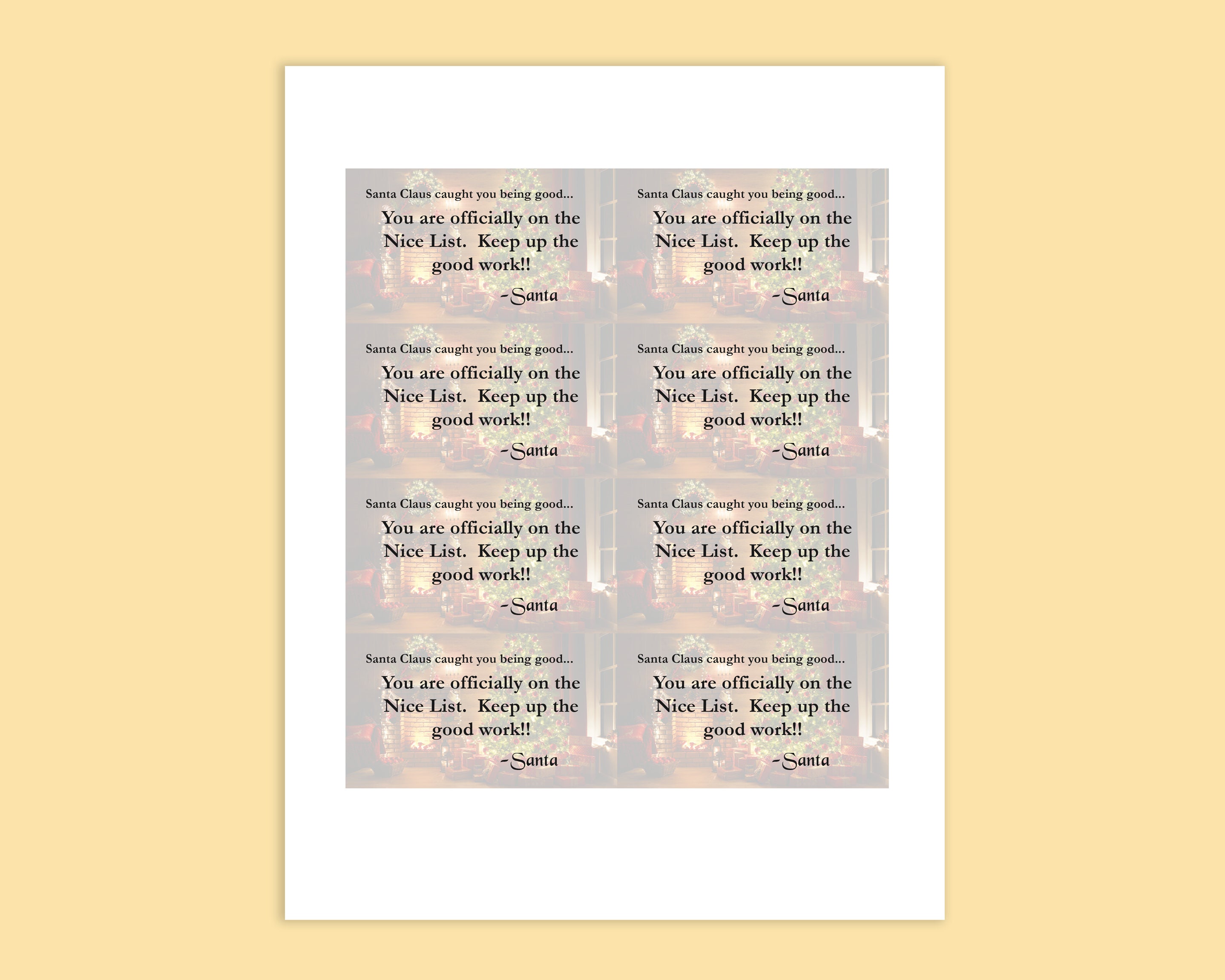 Santa Claus Caught You Being Good Cards Digital Download - Etsy