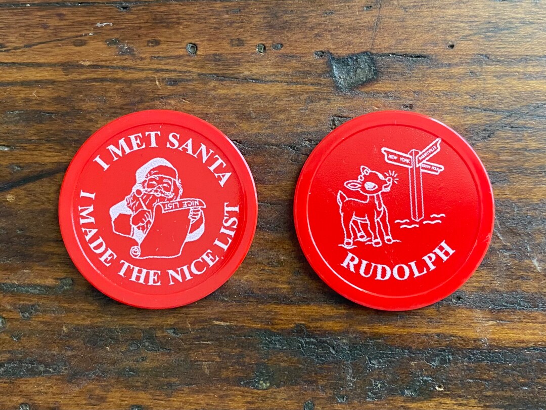 100 Red I Met Santa I Made the Nice List Rudolph Plastic Coins - Etsy
