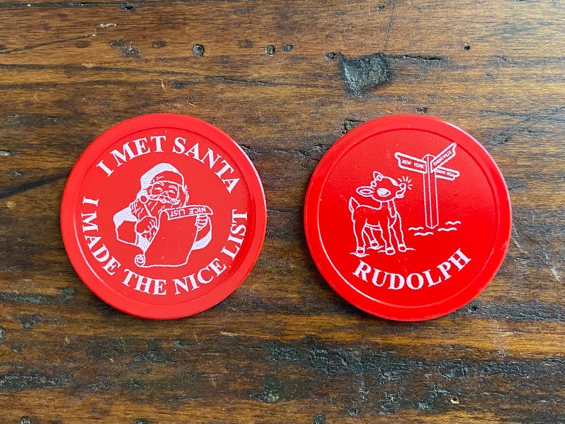 100 Red I Met Santa I Made the Nice List Rudolph Plastic Coins - Etsy