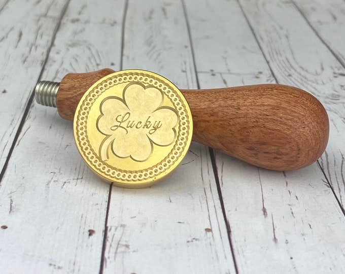 Lucky 4 Leaf Clover Wax Stamp With Handle - Etsy